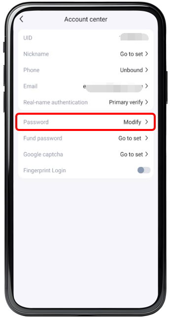 How to change account password【 Mobile APP 】 – HKD.com